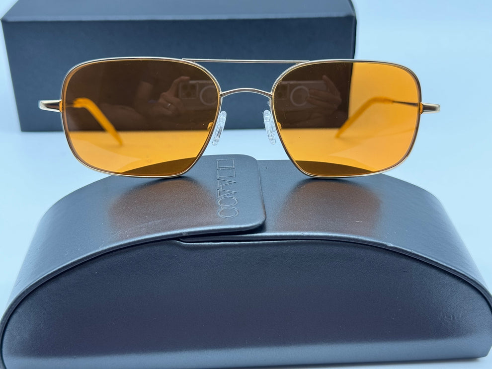 Oliver Peoples Victory 55 Gold VFX Cognac Burn Notice Michael Weston R ...