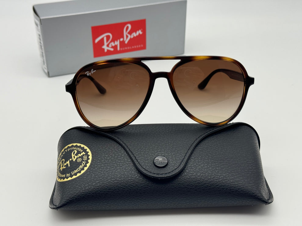 Ray Ban RB 4376 57mm Aviator Style Havana / Brown Gradient 710 /13 NEW ...