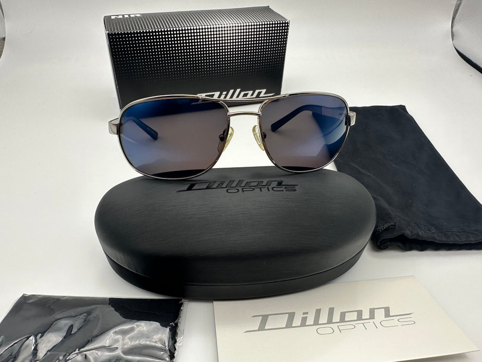 Dillon Optics Drake 61mm Shiny Silver Blur NIR Lens Polarized NEW ...